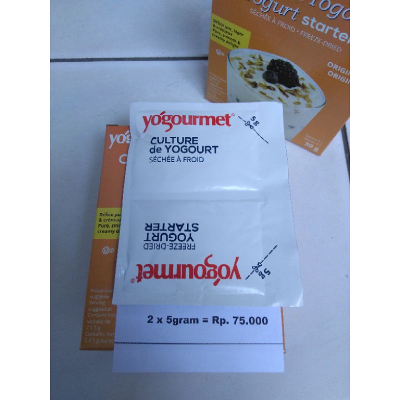 Bibit Yoghurt Kering / Dried Yogurt Starter Yogourmet Import Asli ...