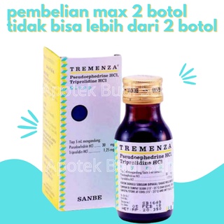 Jual Tremenza Sirup Obat Pilek Anak Obat Hidung Tersumbat Obat Hidung ...