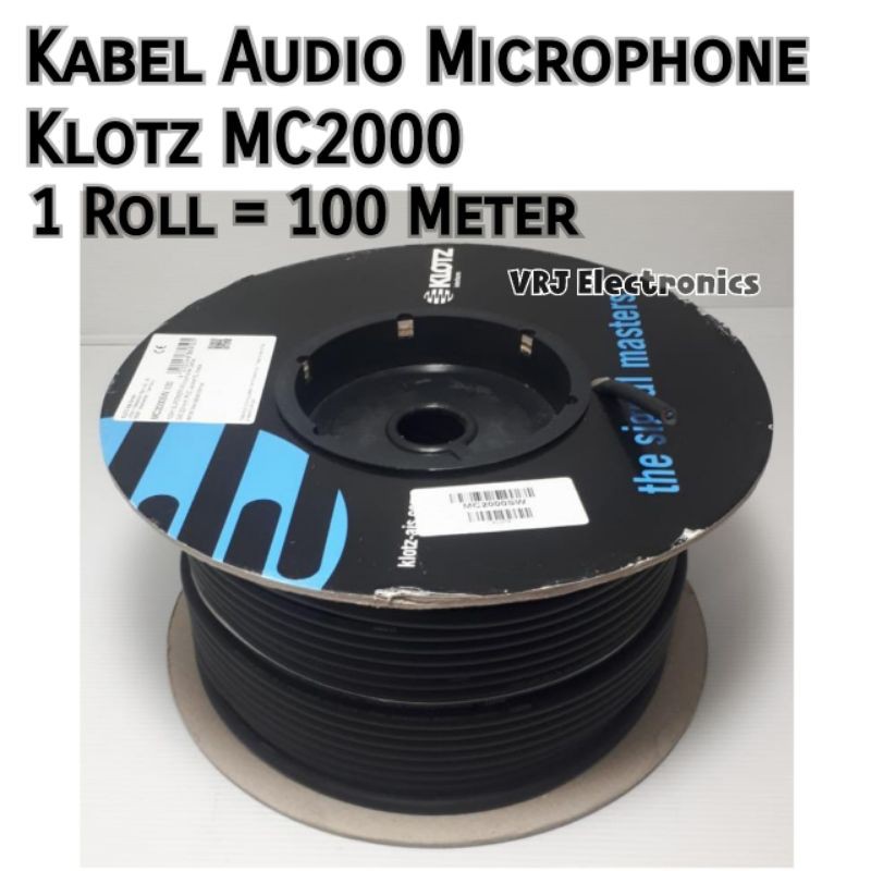 Jual Kabel Audio Microphone Klotz MC2000 Per 1 Roll 100 Meter MC-2000 ...