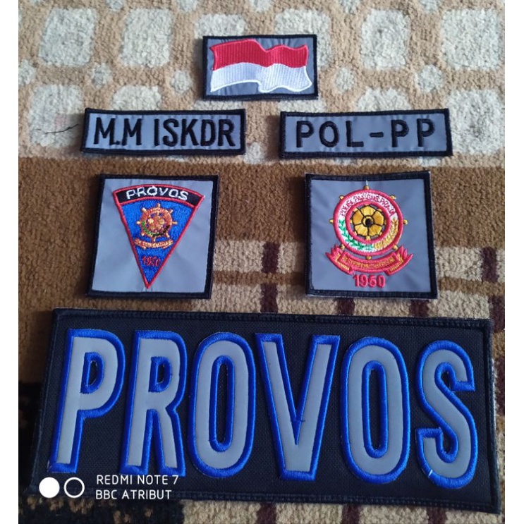 Jual Logo provos Polpp lengkap dengan nama/logo velecro/logo polpp ...