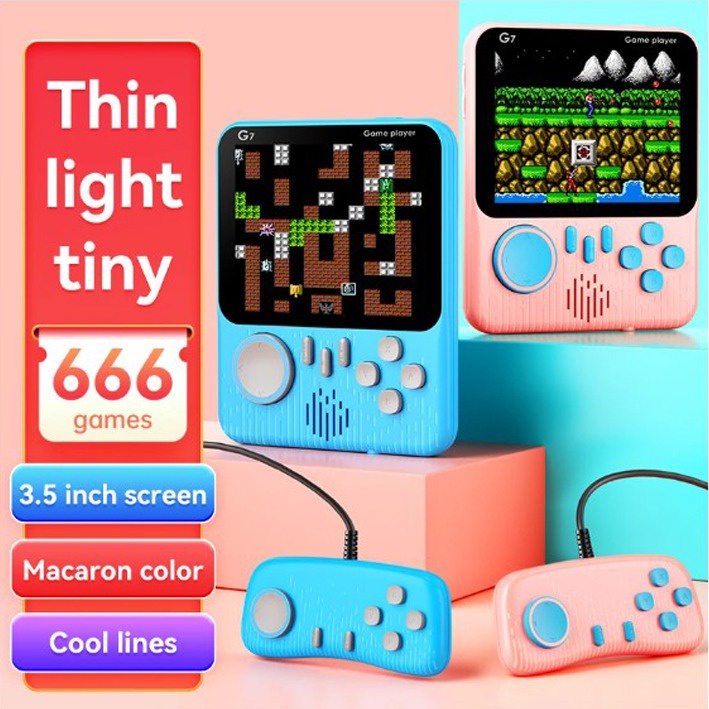 Jual Portable Game G7 Console Game Box 666 in 1 Player Classic 2 Player ...