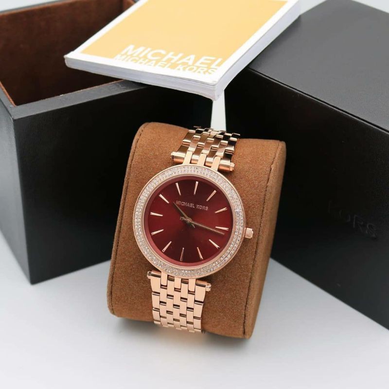 Jual Jam Tangan Wanita Michael Kors MK-3378 Rose Gold Stainless Steel ...