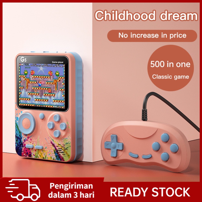 Jual Gameboy Retro Mini Game Build-in Classtic FC 500 Games In 1 Sup ...