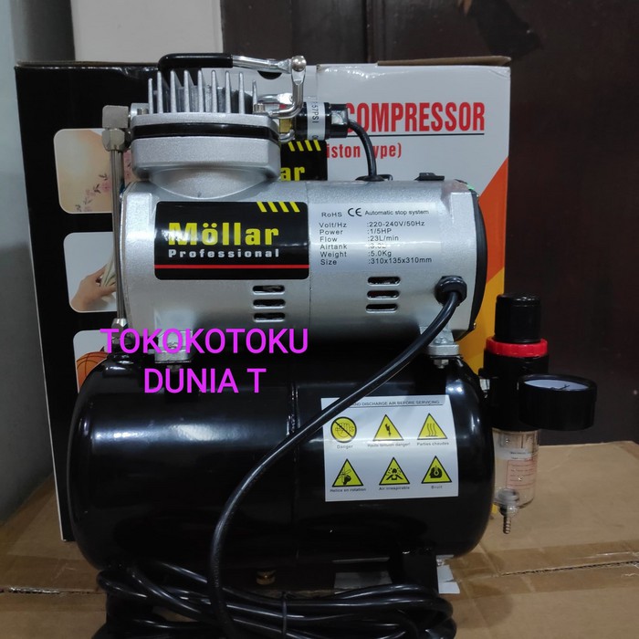 Jual Kompresor Mini Compressor Oil-Less Tangki 3 Liter 150 Watt Merk ...