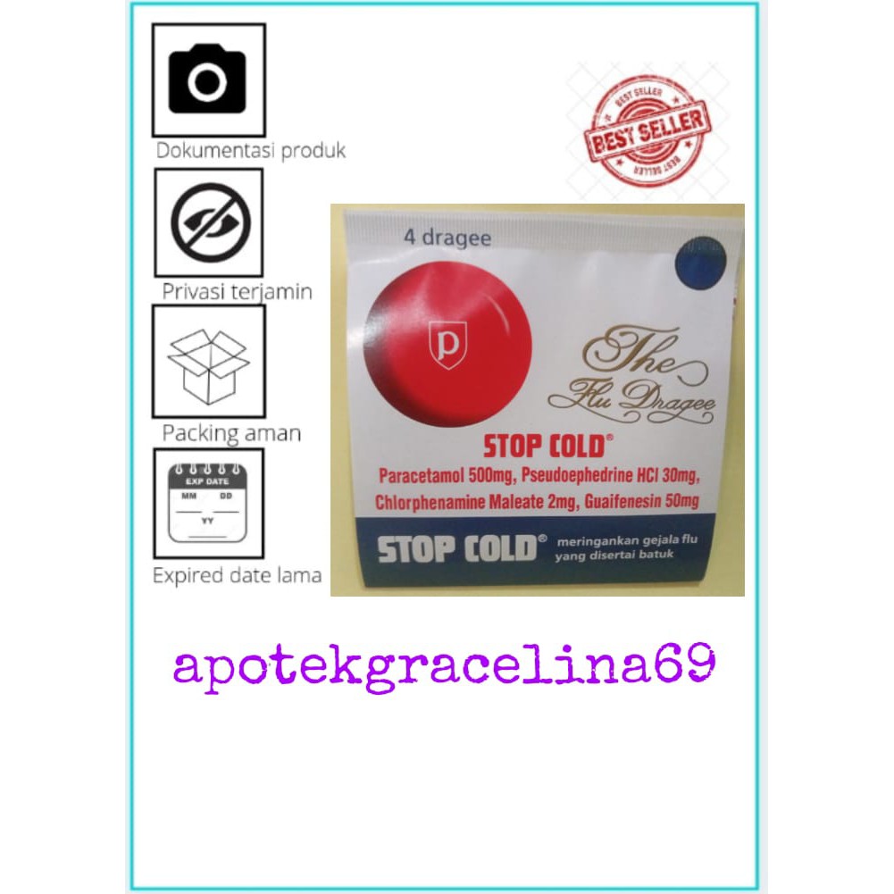 Jual Obat batuk dan flu/ Stop Cold 4 Tablet | Shopee Indonesia