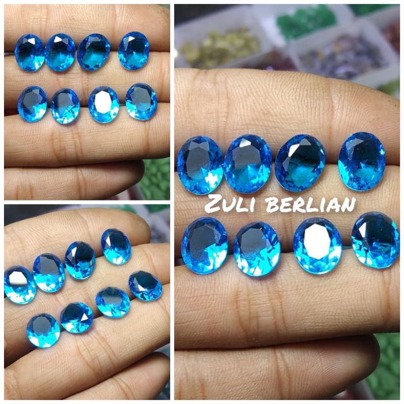 Jual Batu permata blue topas swiss | Shopee Indonesia