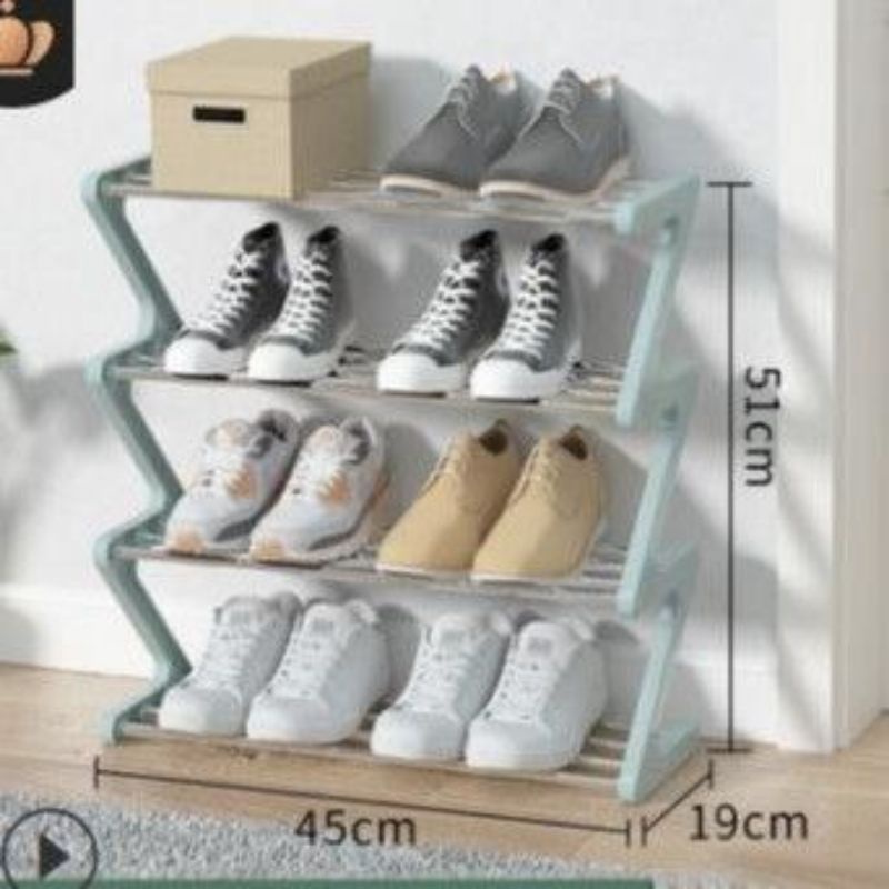 Jual SHENAR RAK SEPATU ZIG ZAG / RAK SEPATU 4 SUSUN | Shopee Indonesia