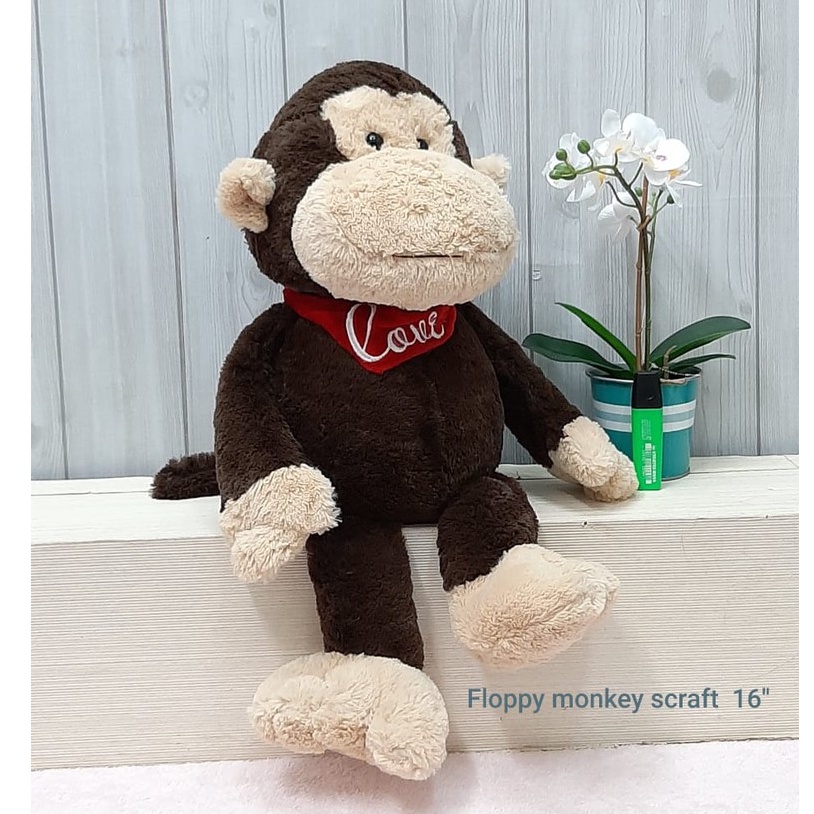 Jual Boneka Floppy monkey Scraft 55cm/16"/animal boneka/boneka monyet ...