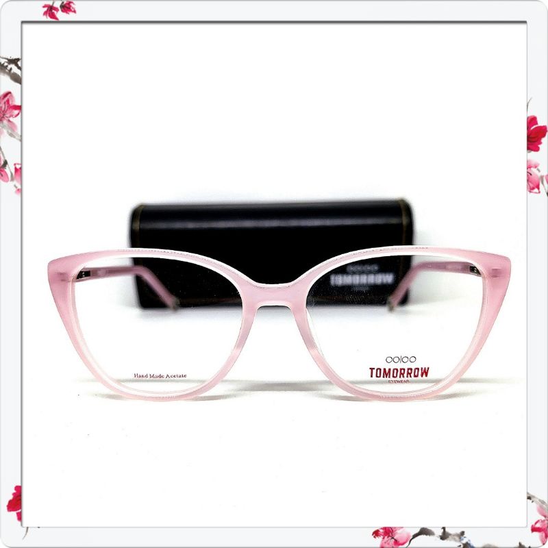 Jual FRAME KACAMATA PLASTIK TOMORROW 306 Pink Model Mata Kucing CAT EYE ...