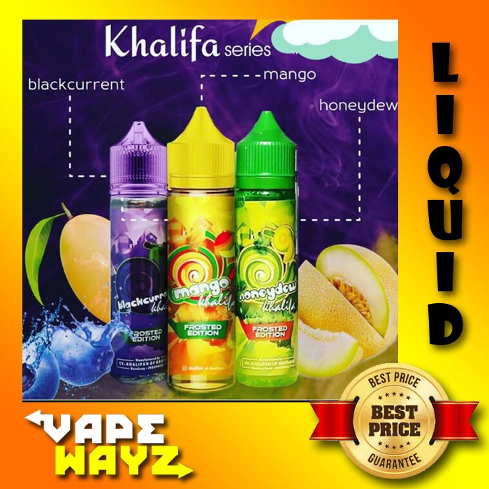Jual Liquid Khalifa Mango / Blackcurrant / Honeydew Indonesia|Shopee ...