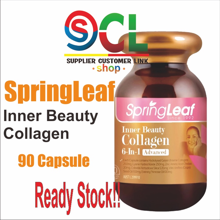 Jual Springleaf Inner Beauty Collagen 6-In-1 Advanced 90 Capsul ...