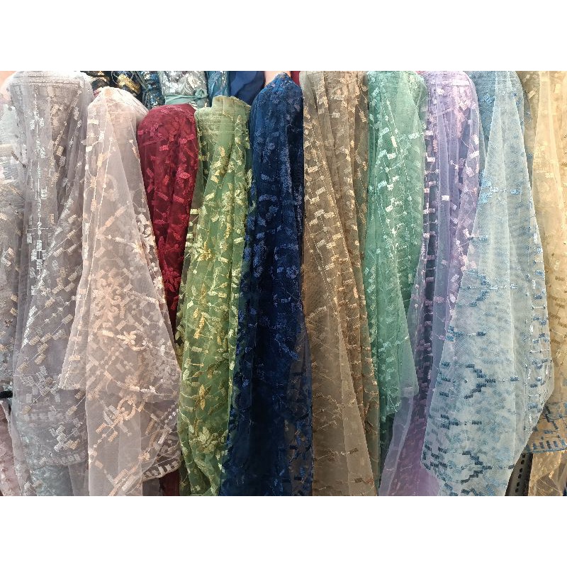 Jual bahan tile bordir motif akar mewah dan cantik | Shopee Indonesia