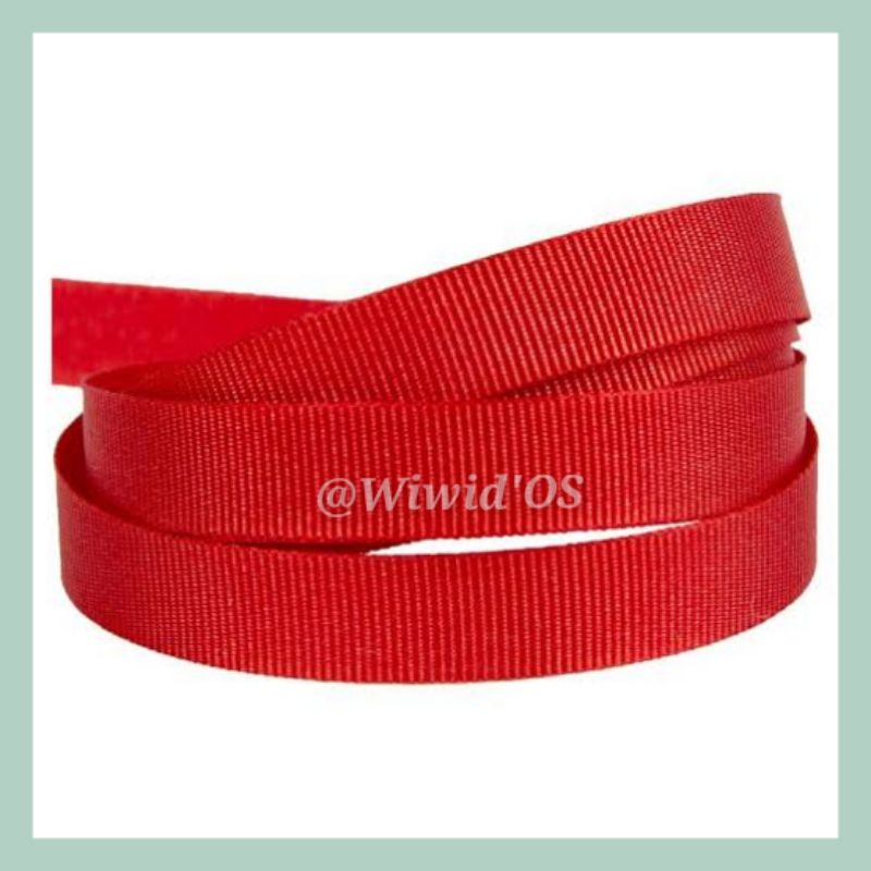 Jual (1 roll) PITA GROSGRAIN MERAH 2,5 CM | Shopee Indonesia