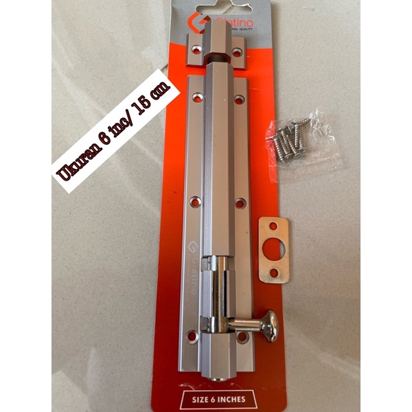 Jual grendel pintu ukuran 6 inc stainless tebal anti karat selot ...