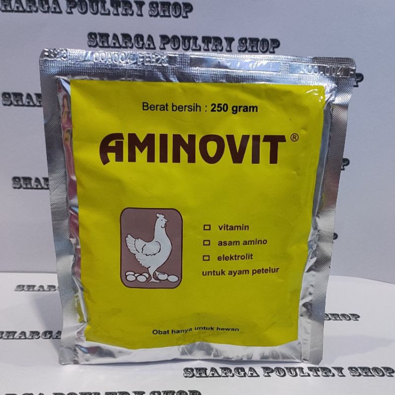 Jual AMINOVIT kemasan 250 gr MEDION vitamin meningkatkan produksi ayam petelur | Shopee Indonesia