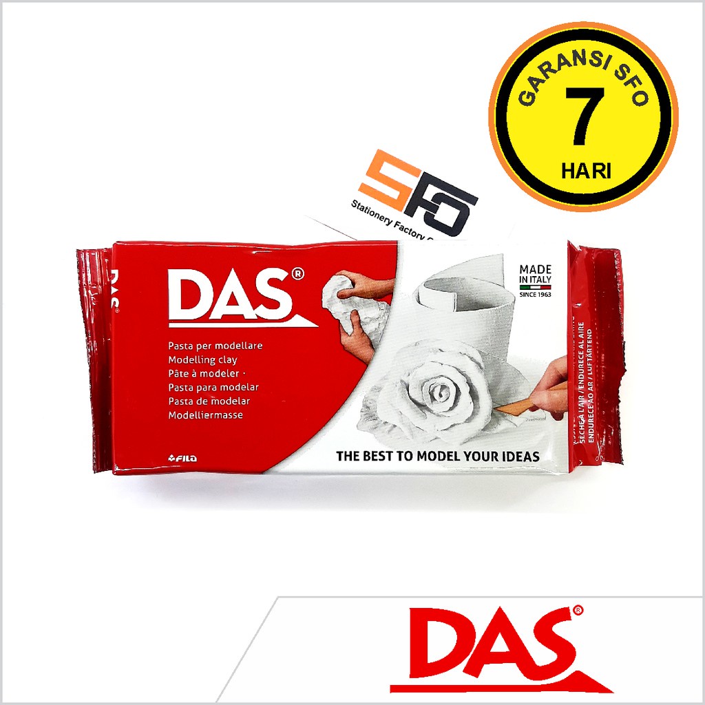Jual Modelling Clay Das 1 kg - tanah liat putih 1kg - SFO Semarang ...