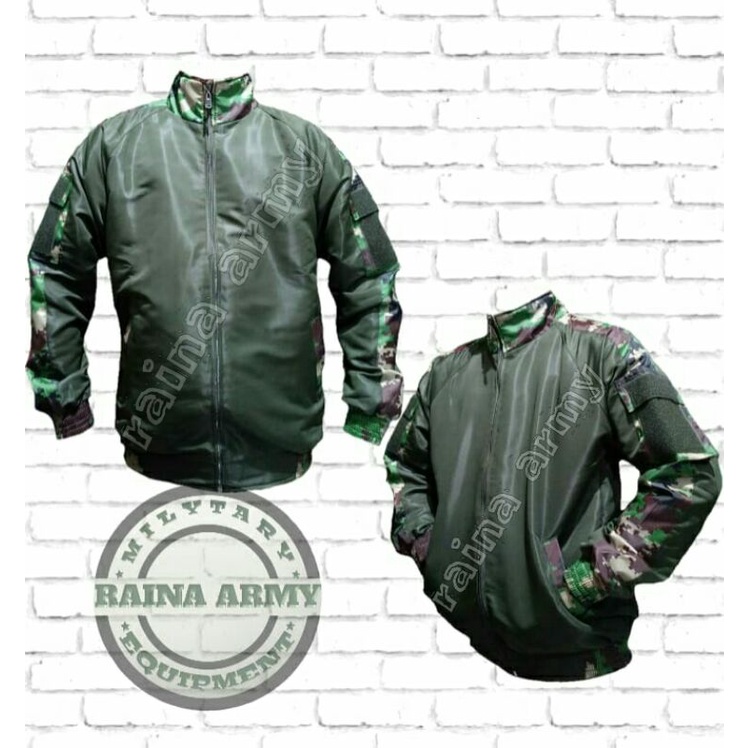 Jual jaket bomber tactical jaket kru kombinasi loreng raider Indonesia ...