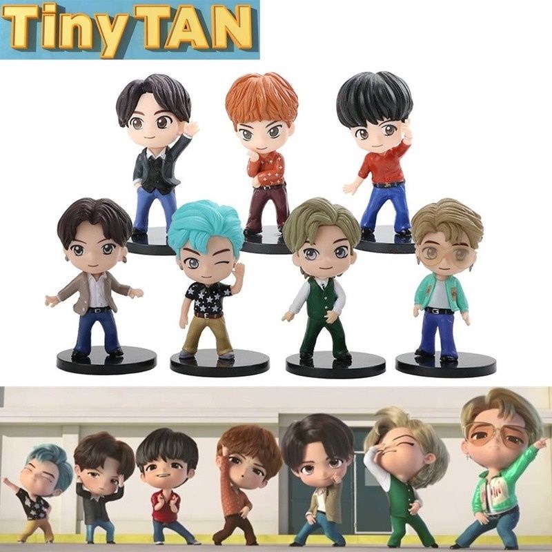 Jual NEW Action figure BTS TinyTan Dynamite Dance / Bangtan boys KPOP KOREA SET ORI Indonesia ...
