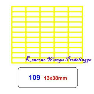Jual Kertas Stiker Label Nama Label Harga 109 isi 7 lembar | Shopee ...