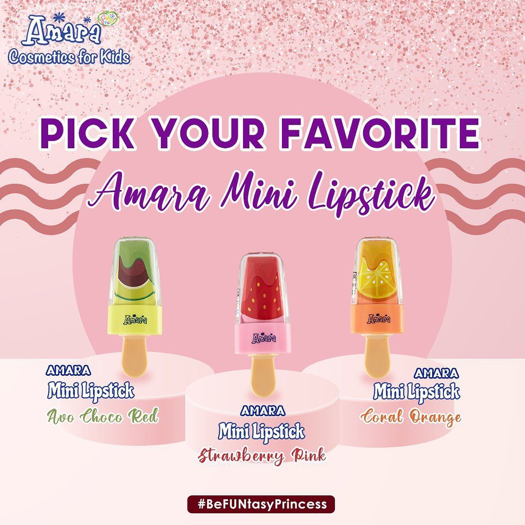 Jual Amara Cosmetics for Kids - Amara Mini Lipstick | Shopee Indonesia