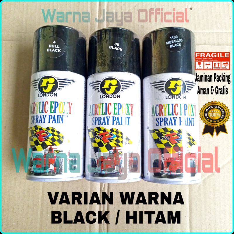 Jual Cat Kaleng Semprot Pilok Pilox Pylox Piloc RJ LONDON Varian Warna Hitam Cet Paint Pewarna ...