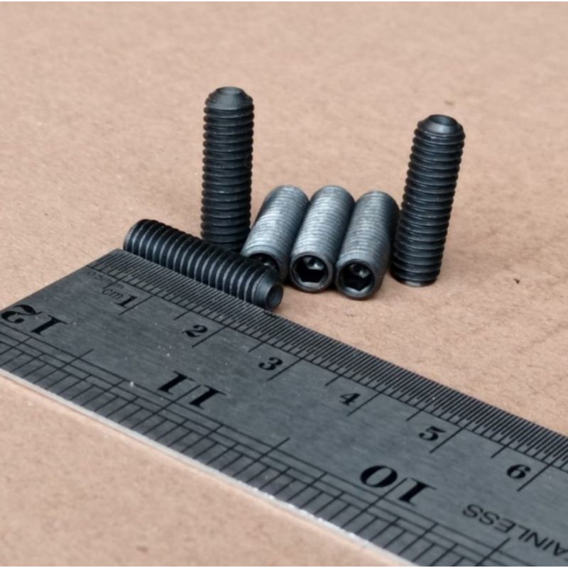 Jual BAUT L TANAM M6X20 BAJA HITAM / BAUT L TANAM M6 X 20 HITAM SOCKET SET SCREW PANJANG 2 CM ...