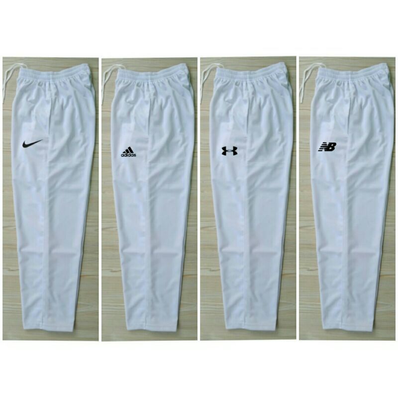 Jual celana training panjang olahraga putih polos/Putih logo pria ...