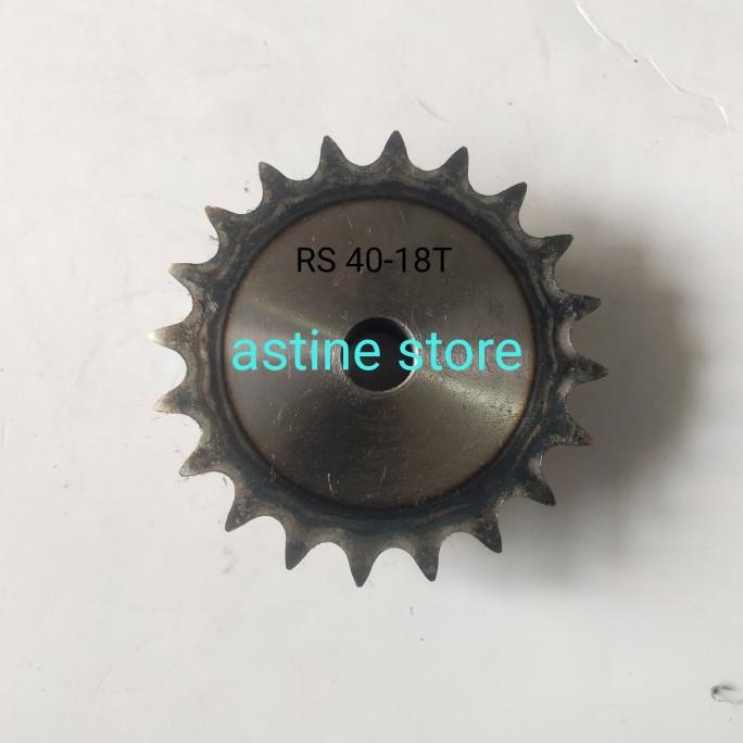 Jual SPROCKET RS40-18T Gear/Gir Gigi Roller Chain Single Rantai Sproket astin33 Kualitas Baik ...