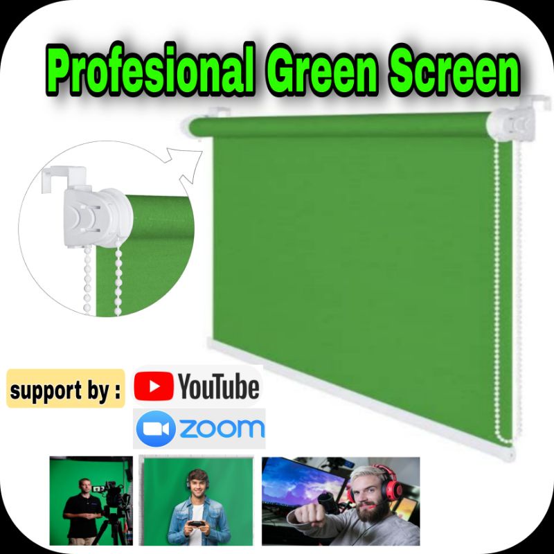 Jual green screen backround fhoto Professional greenscreen zoom meeting ...