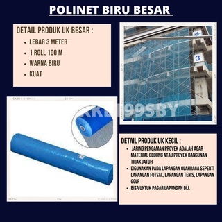 Jual Polinet Jaring Biru Besar Lebar 3M Kasa Net Polynet Pengaman ...