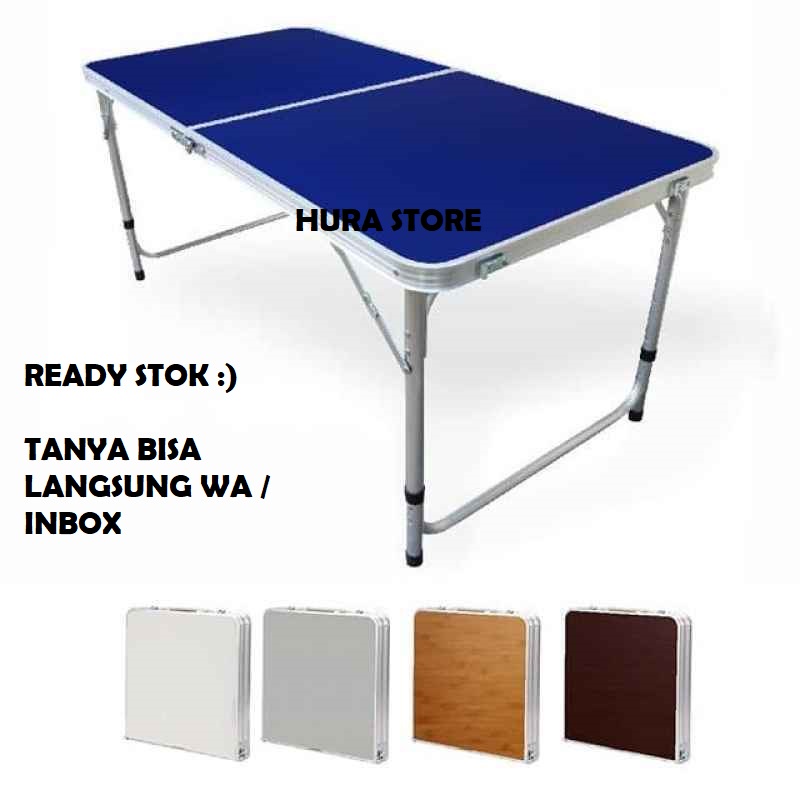 Jual Meja Lipat Koper Hpl Meja Serbaguna Meja Lipat Portable Meja Kaki Bulat | Shopee Indonesia