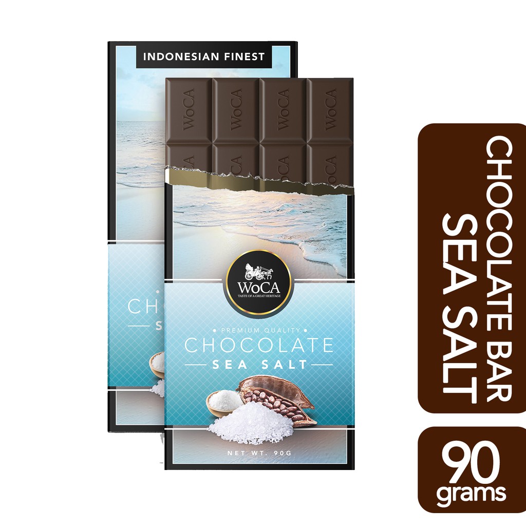 WoCA Coklat SeaSalt Premium Chocolate 90 gram | Shopee Indonesia