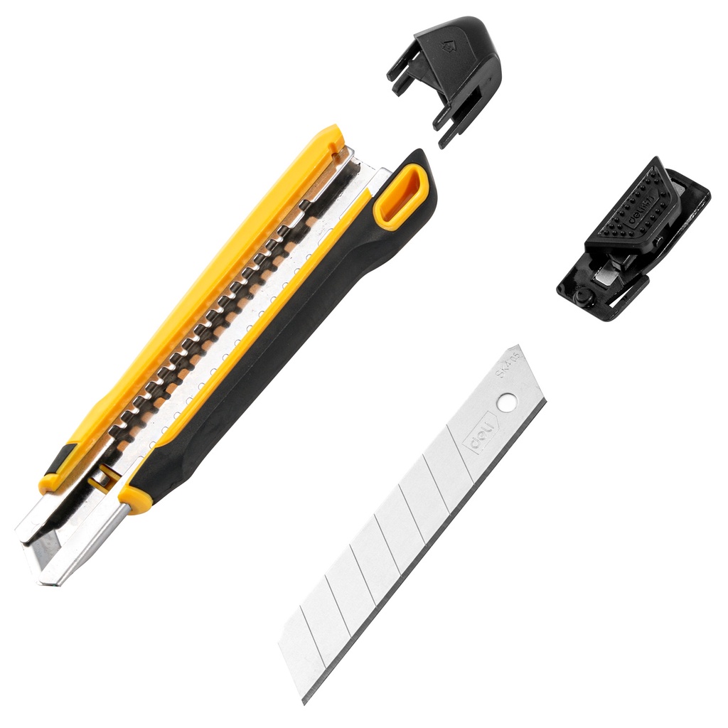 Jual Deli Utility Knife / Cutter Pisau SK4 Bahan ABS+TPE EDL018Z ...