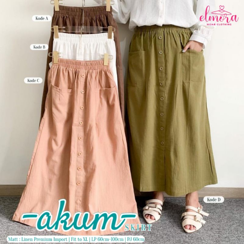 Jual Akum Viska Skirt / Rok Panjang Wanita / Rok Aesthetic / Rok ...