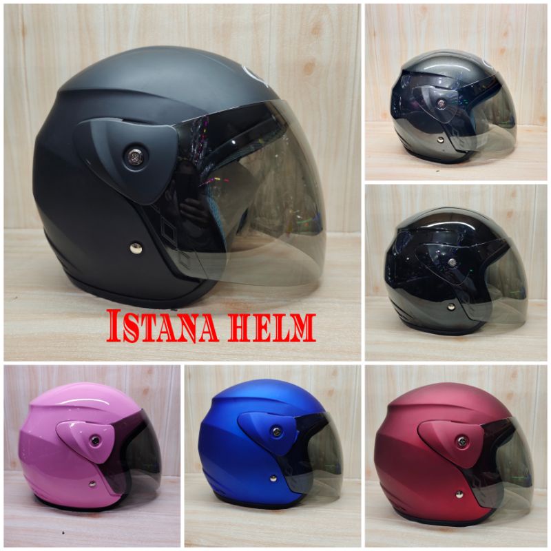 Jual HELM SNI MURAH JM EVO SOLID|HALF FACE | Shopee Indonesia