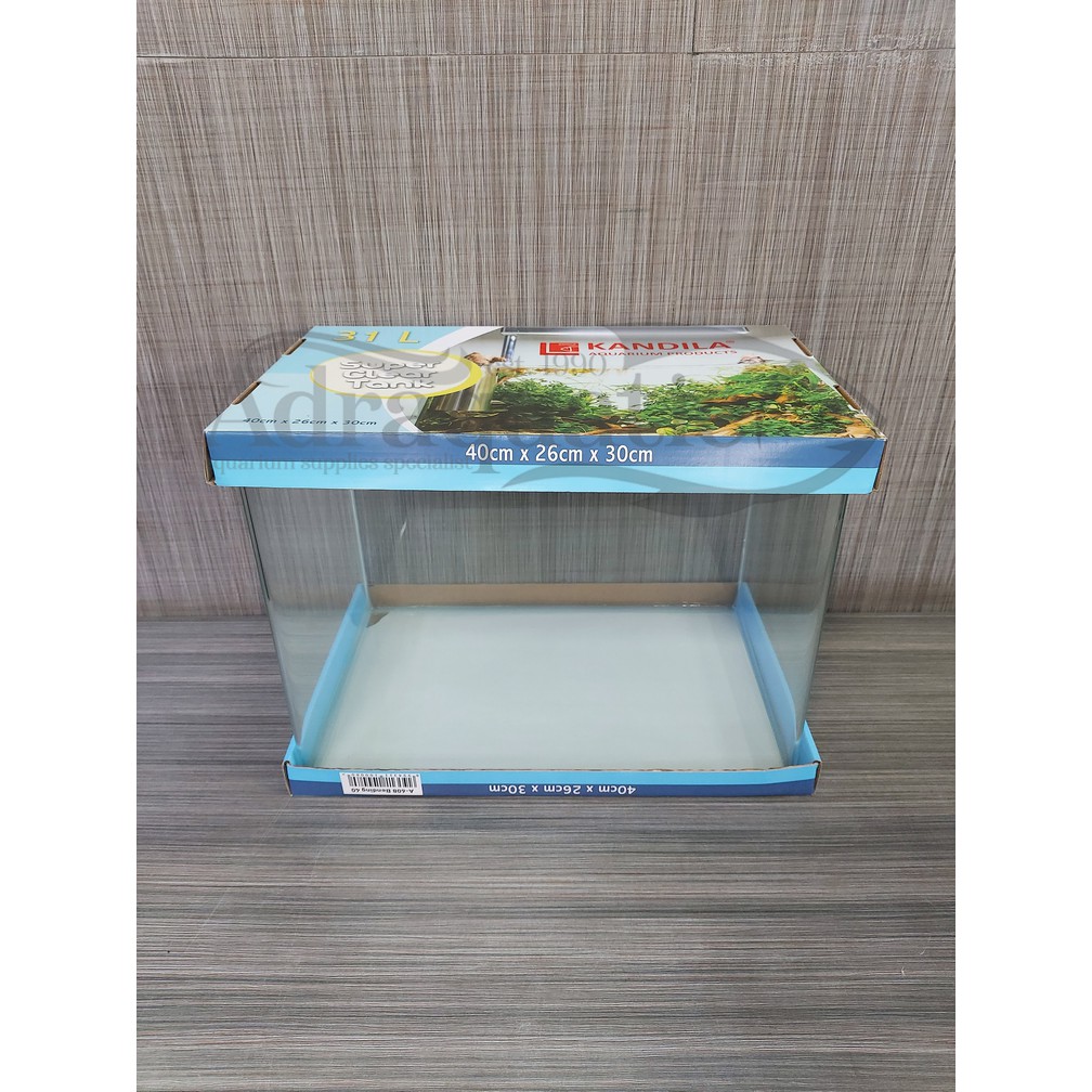 Jual AQUARIUM SUPER CLEAR TANK UK 40X24X25 CM 31 LTR AKUARIUM BENDING ...
