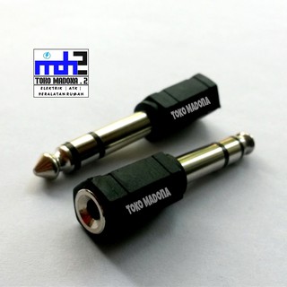 Jual Jack Connector/Adapter Stereo 3.5 mm to Jack Microphone / TOA Male ...