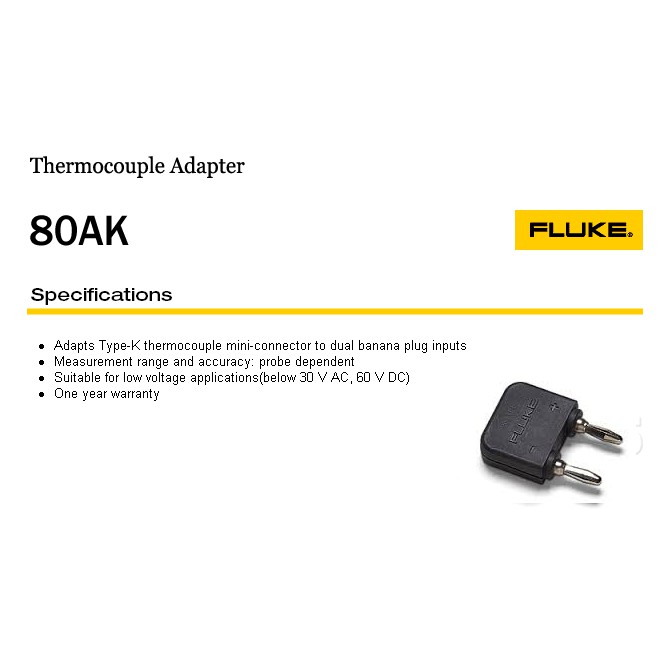 Jual Fluke 80AK-A Thermocouple Adapter | Shopee Indonesia