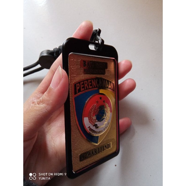 Jual IDCARD Landyard CUSTOME POLRI LOGO TIMBUL ID CARD Bag Ren Polisi ...