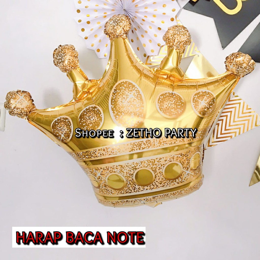 Jual Balon Foil Mahkota Emas / Crown Gold Balloons (BIG SIZE) | Shopee ...