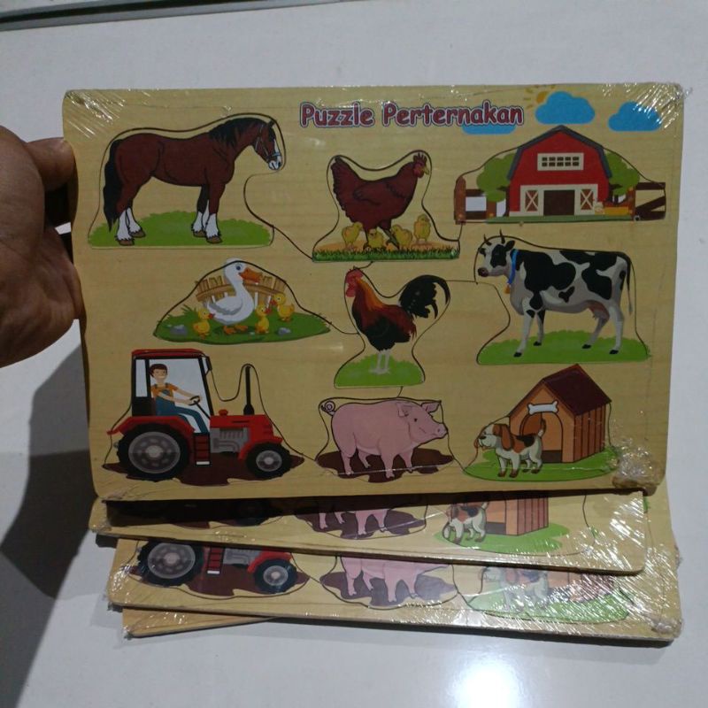 Jual Puzzle Kayu, Puzzle Mainan Edukasi, Puzzle Tema Perternakan ...