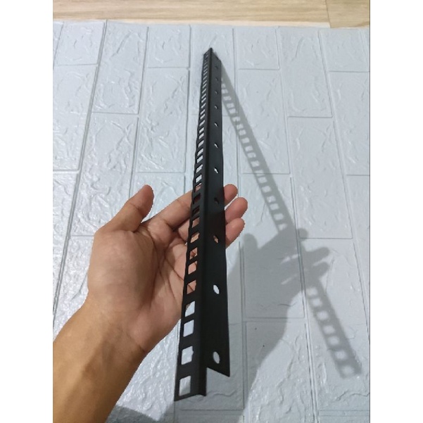 Jual Besi Lis Siku Lubang Rak Hardcase 12U Bracket Rack Audio Lis Rak ...