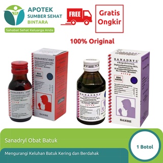 Jual [GRATIS ONGKIR] Sanadryl Sirup Obat Batuk Expectorant 60 ml/DMP ...