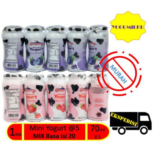 Jual Cimory Yogurt mini banded 5 @70ml Mixrasa / SamaRasa 1 dus isi 20 Link Ekspedisi | Shopee ...