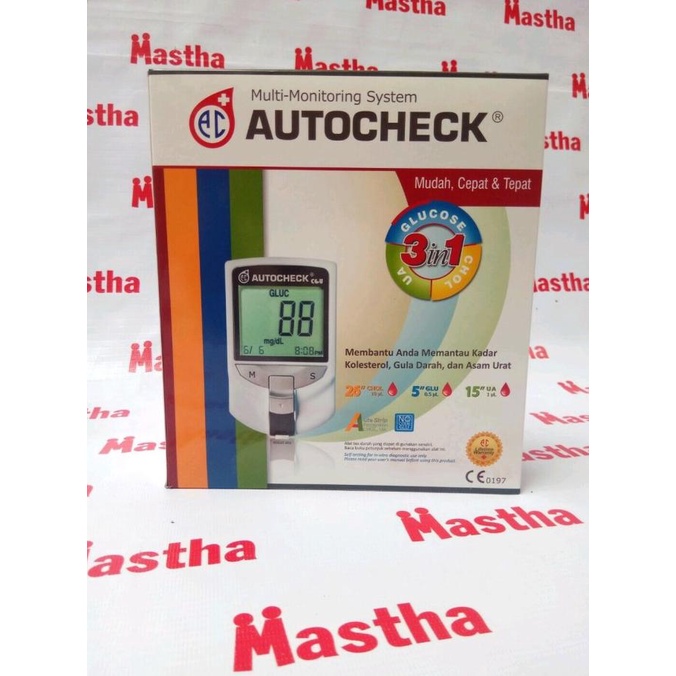 Jual Alat Cek up Tes Gula Darah Urat Kolesterol Autocheck Auto Check 3 ...