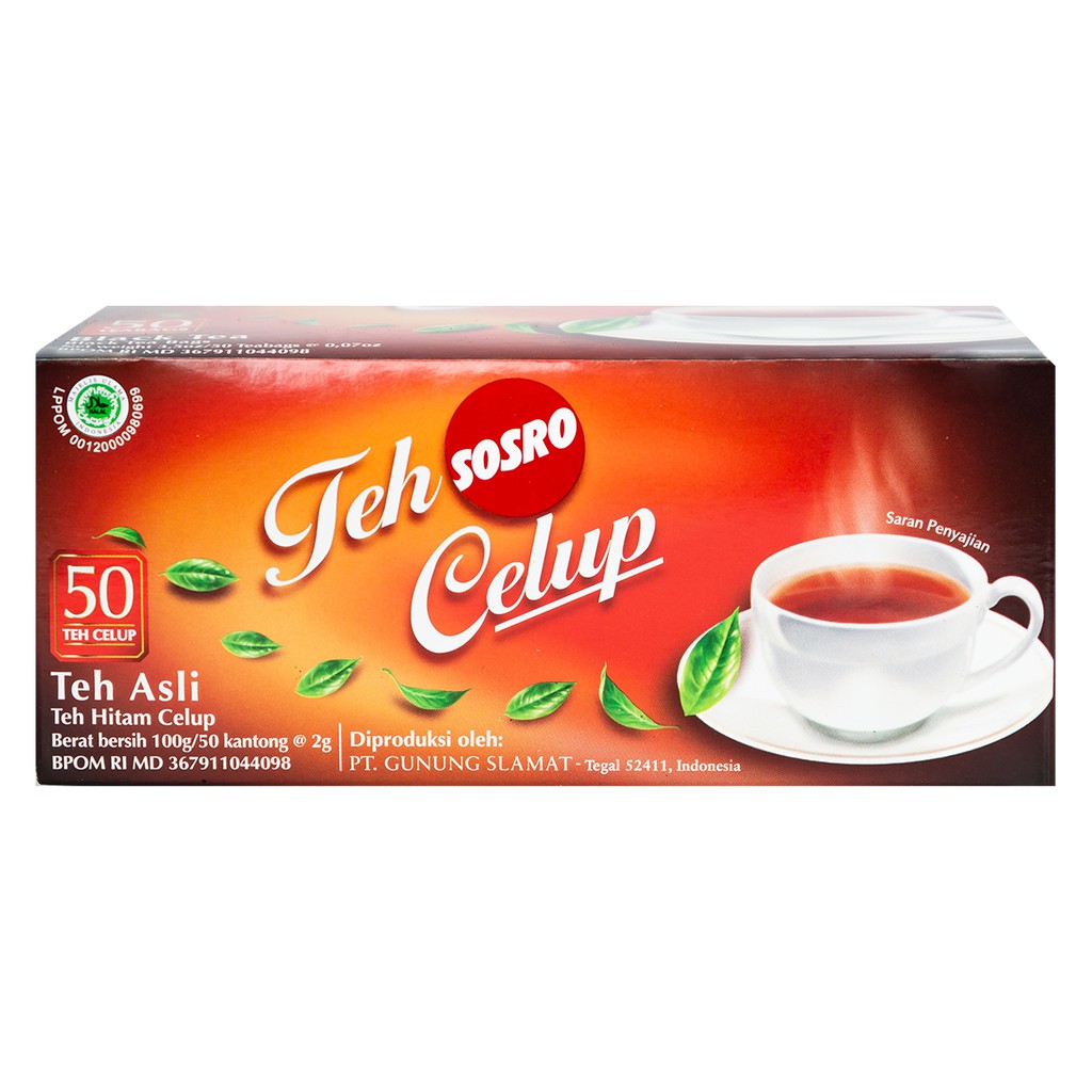 Teh Celup Sosro 50 Bags - Teh Hitam berkualitas - Tea Bag | Shopee ...