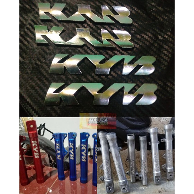 Jual EMBLEM SHOCK KYB SHOWA ALUMUNIUM SEPASANG KANAN KIRI LOGO KAYABA ...