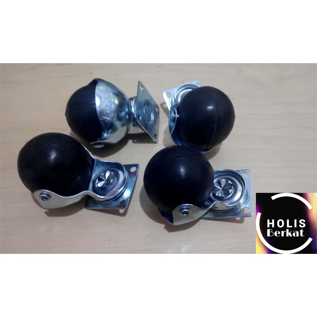 Jual Roda Karet Caster Bulat 2 inch Roda Etalase/Sofa/Ranjang Indonesia ...