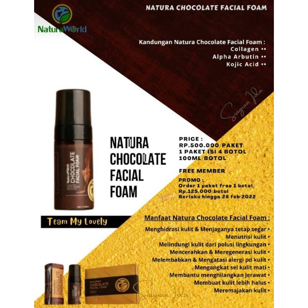 Jual Natura chocolate facial foam - Sabun cuci muka Natura ( isi 4 ...
