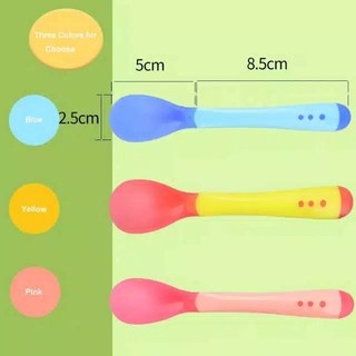 Jual SENDOK GARPU SILICONE SENSOR ANTI PANAS Makan MPASI BAYI SUP | Shopee Indonesia